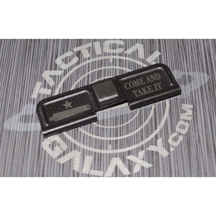 AR15 BLACK ENGRAVED EJECTION PORT DUST COVER - COME AND TAKE IT
